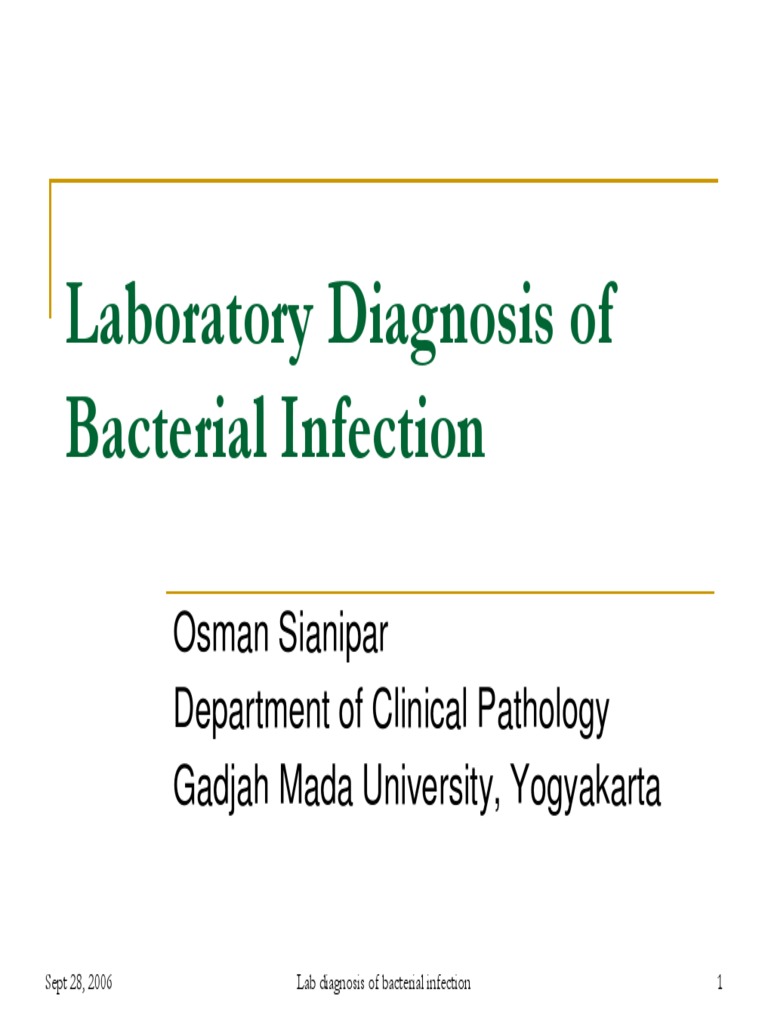 Laboratory Diagnosis of Bacterial Infection | PDF | Immunoassay ...