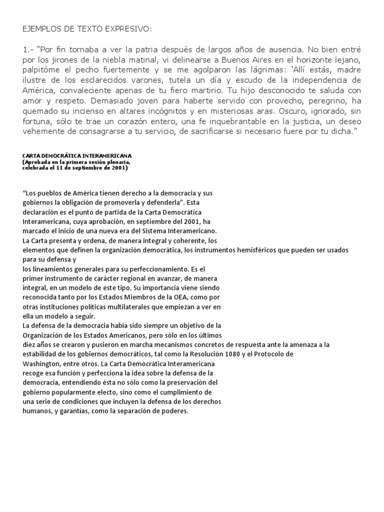 Ejemplos de Texto Expresivo | Democracia | Ideologías políticas