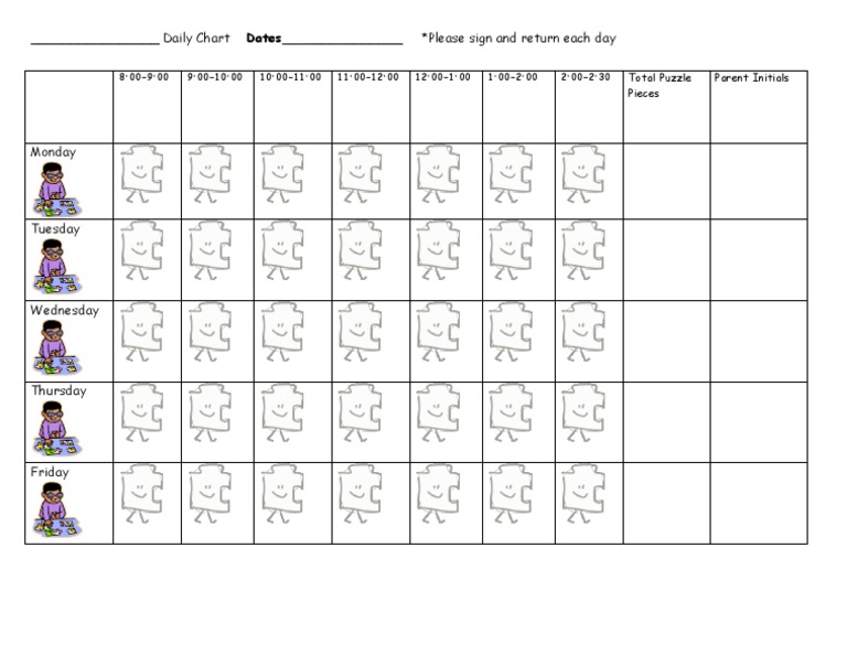 Daily Chart Dates - Please Sign and Return Each Day | PDF | Sports ...