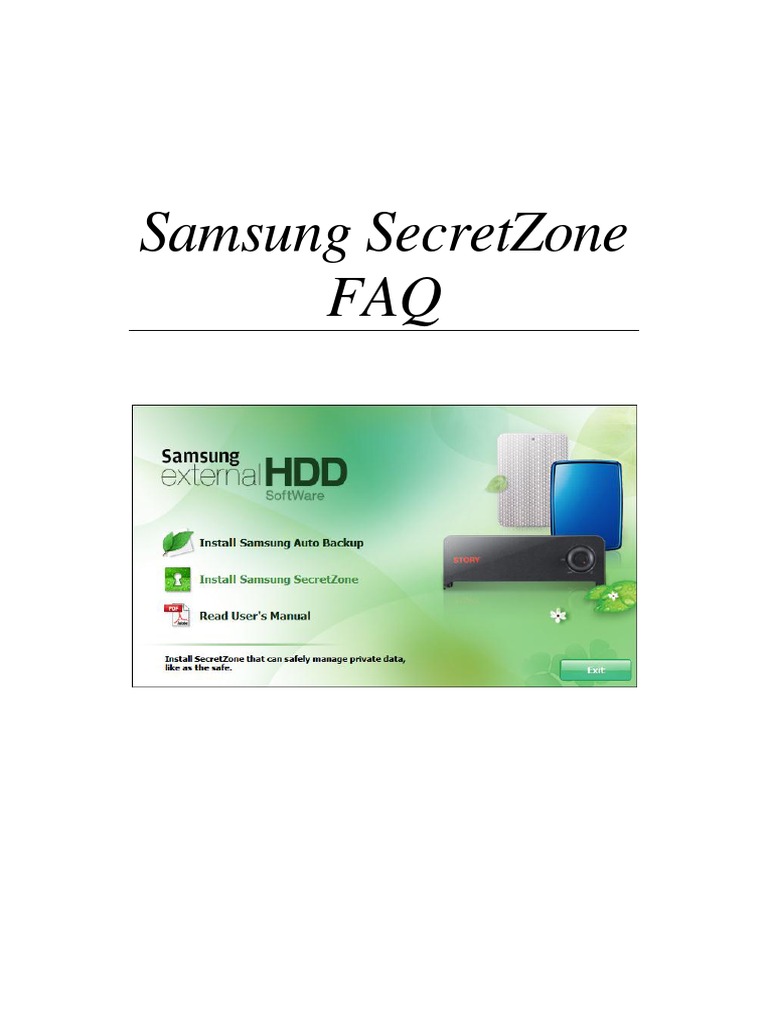 ENG - Samsung SecretZone FAQ Ver 2.0 | PDF | Booting | Computer File