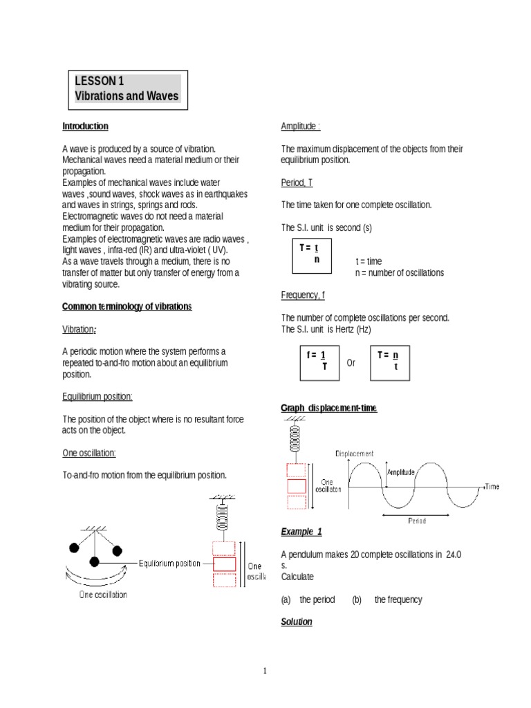 Lesson 6.1 Physics F5 | PDF | Resonance | Pendulum