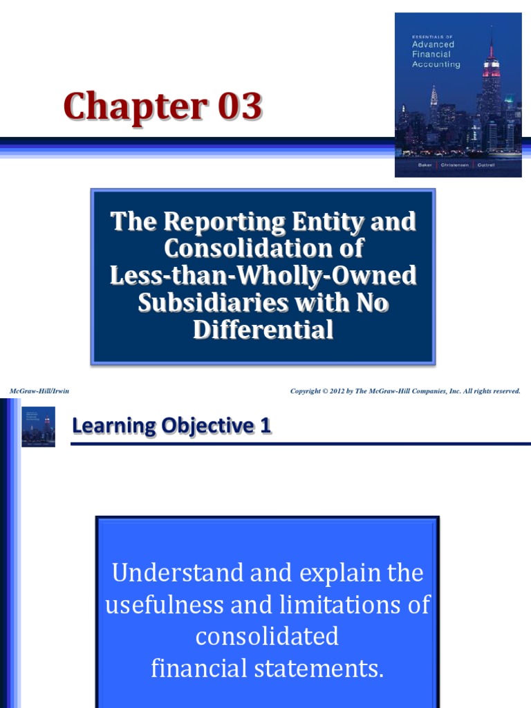 Chap 003 | PDF | Consolidation (Business) | Subsidiary