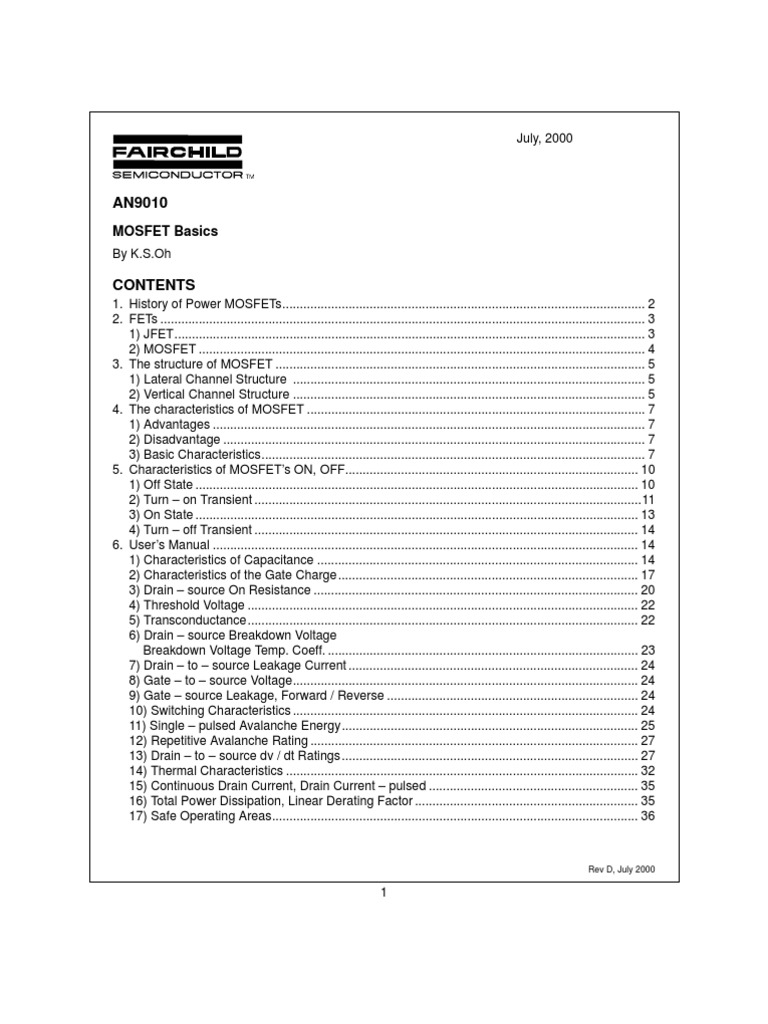 Good Book On Mosfet | PDF | Field Effect Transistor | Mosfet