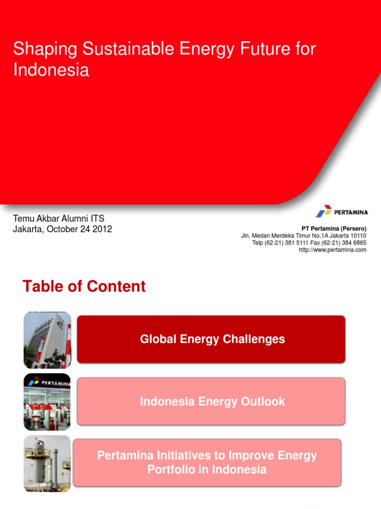 Pertamina Initiatives to Shape Indonesia's Sustainable Energy Future | PDF