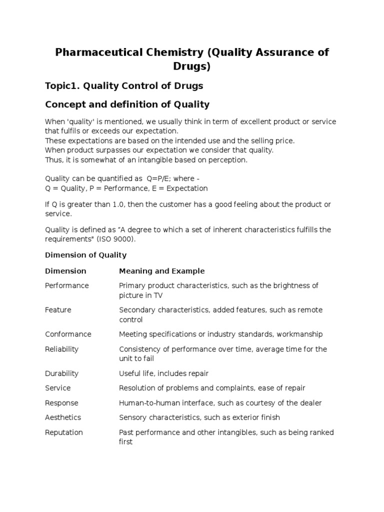 QC of Drug | PDF | Clinical Trial | Quality