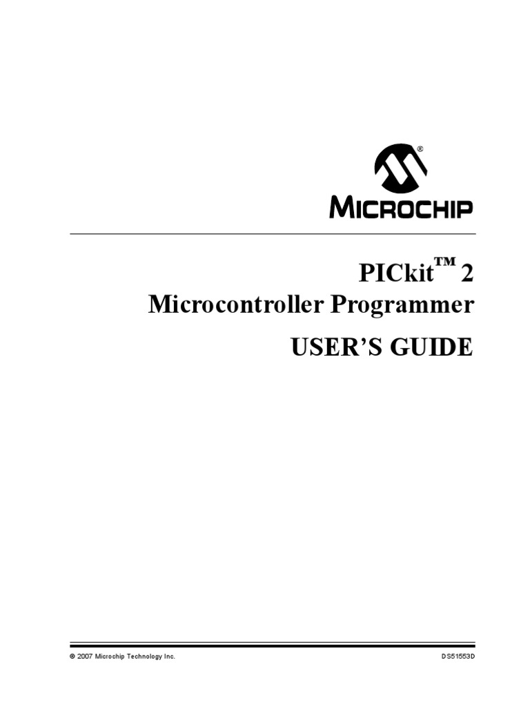 PICkit 2 User Guide - 51553D | PDF | Technology & Engineering