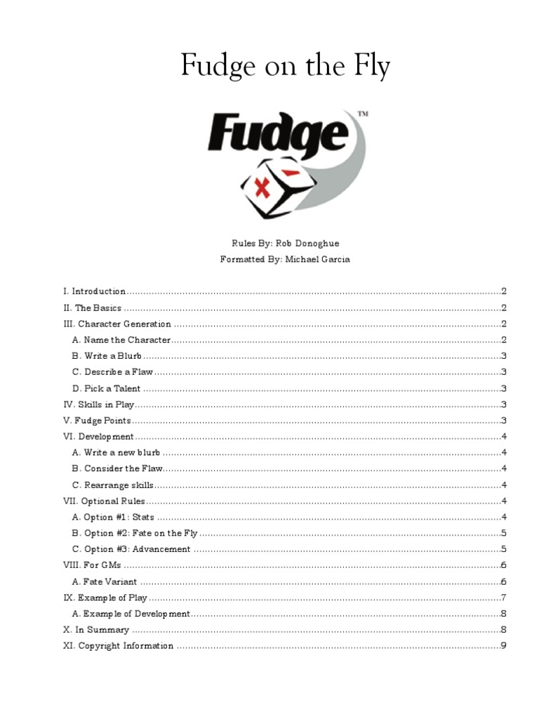 Fudge On The Fly SRD | PDF | Derivative Work | Copyright