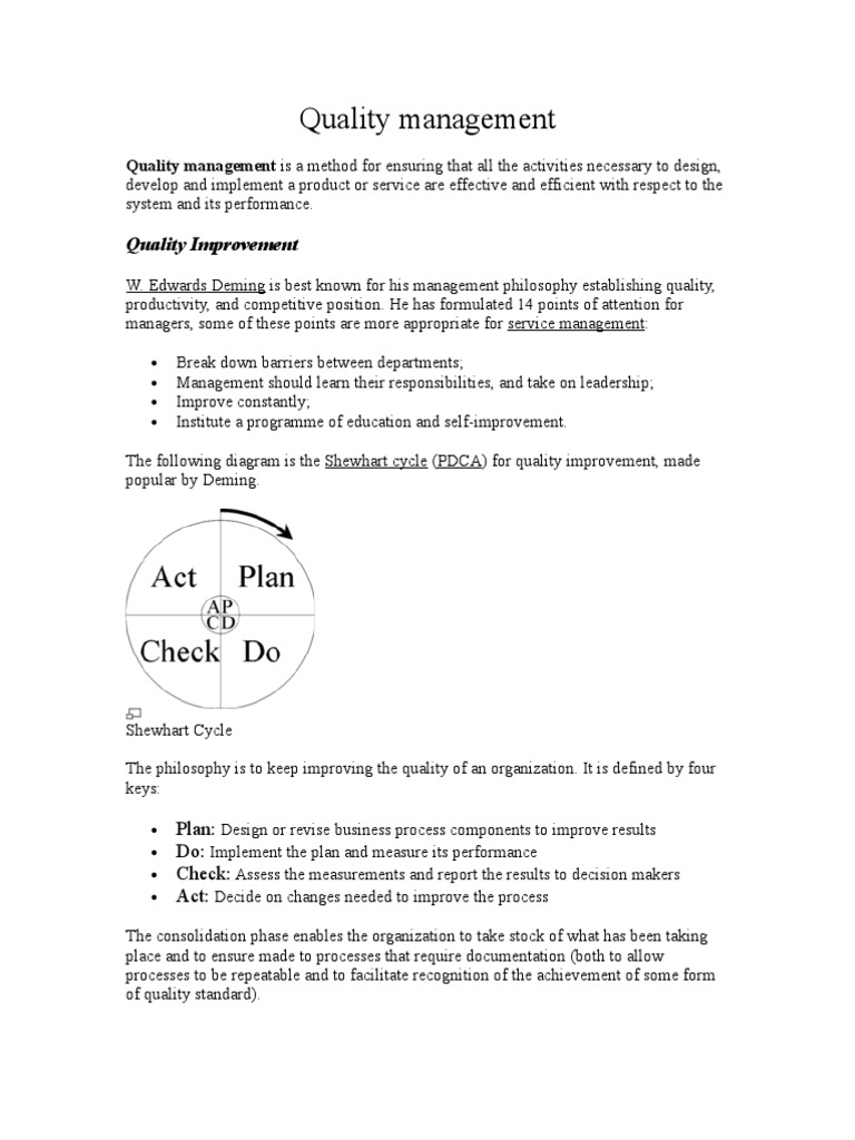 Quality Management | PDF | Business