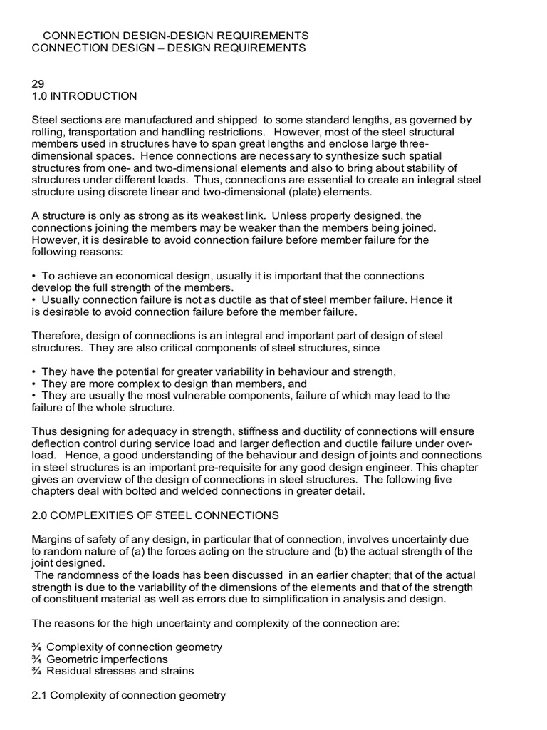 Connection Design Requirement | PDF | Structural Steel | Column