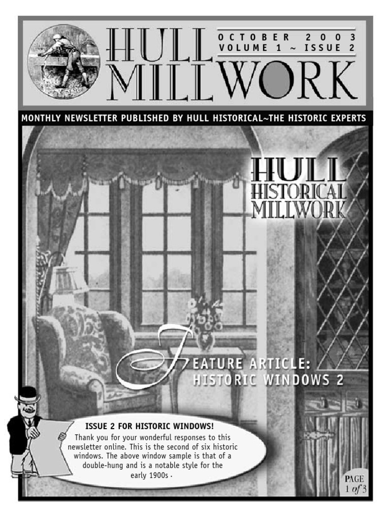 Hull Millwork. Newsletter 2003-10 BW | PDF | Window | Architectural ...