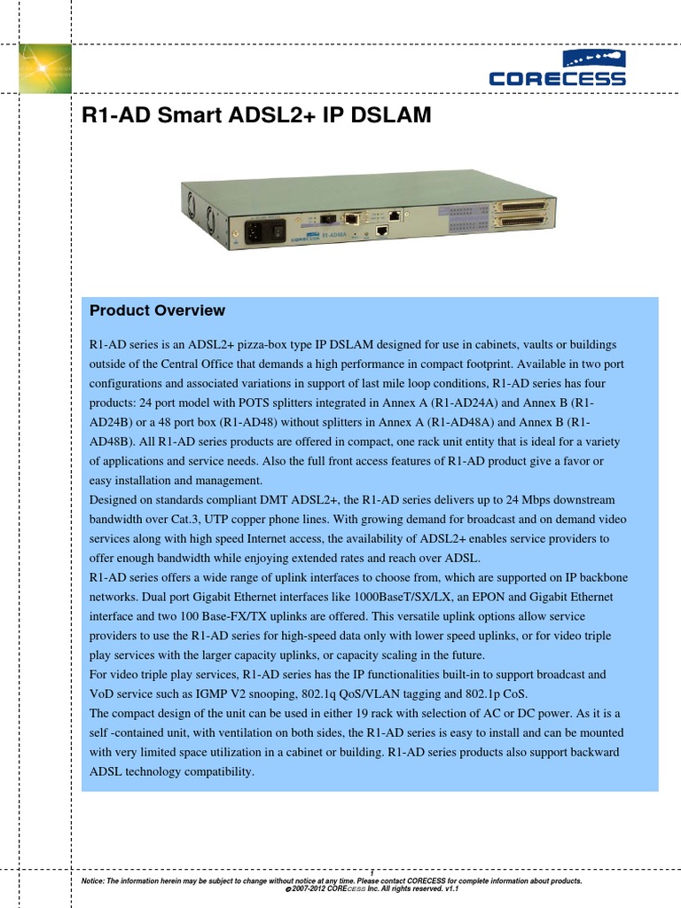 R1-AD Datasheet v1.1 (Eng) | PDF | Telecommunications Equipment ...