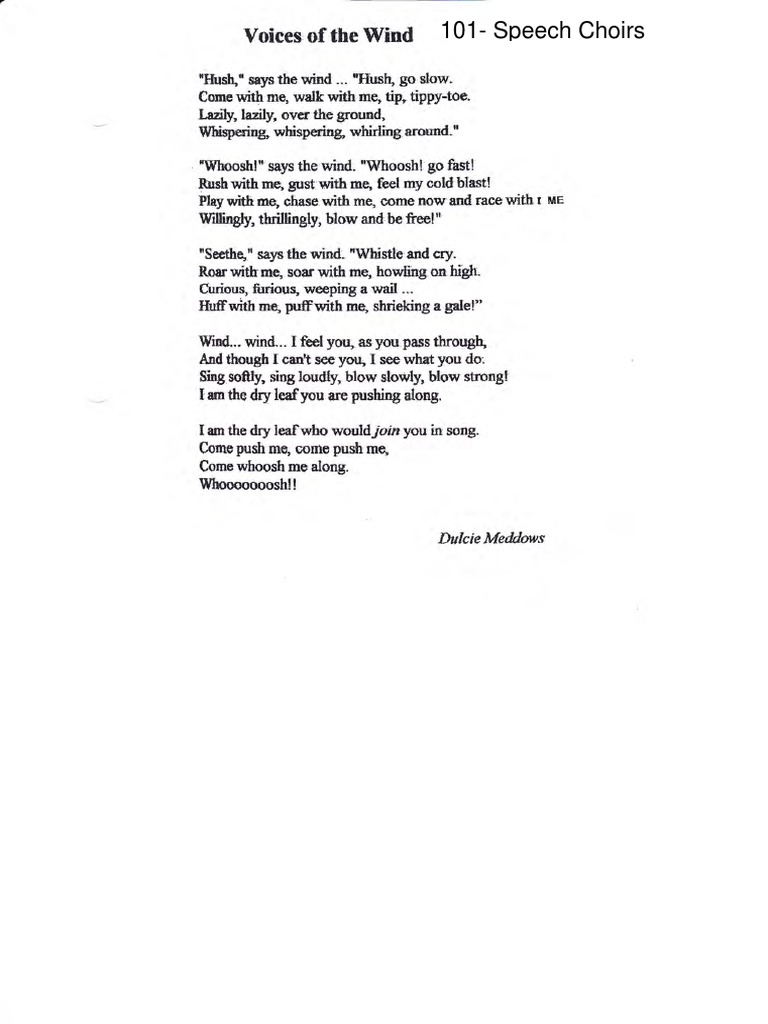 Speech Choir Pcs 2013 | PDF | Nature