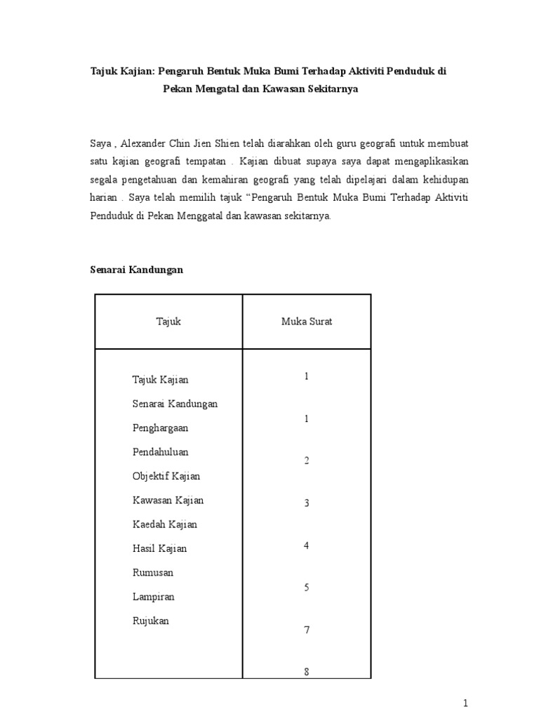 Geografi Projek | PDF