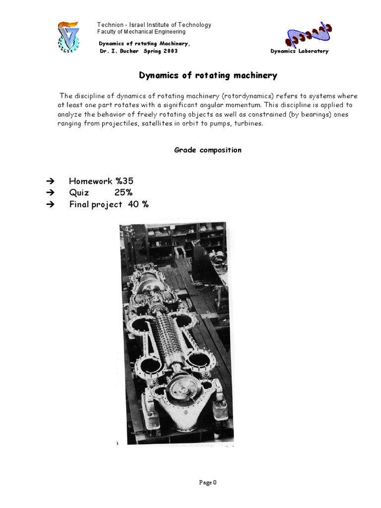 Dynamics of rotating machinery.pdf | Physical Quantities | Continuum ...