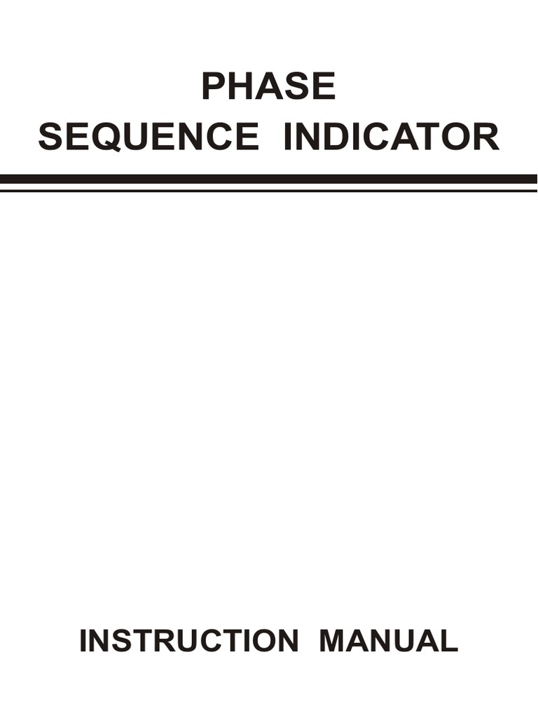 Phase Sequence Indicator | Download Free PDF | Switch | Alternating Current