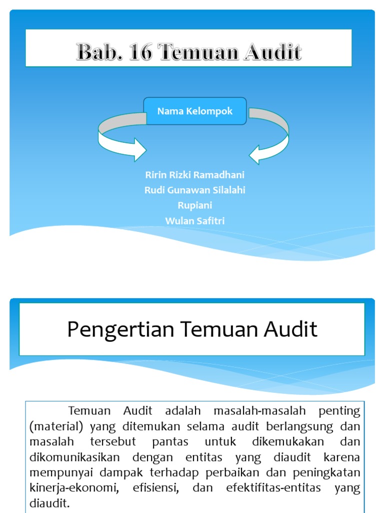 Bahan PPT Temuan Audit | PDF