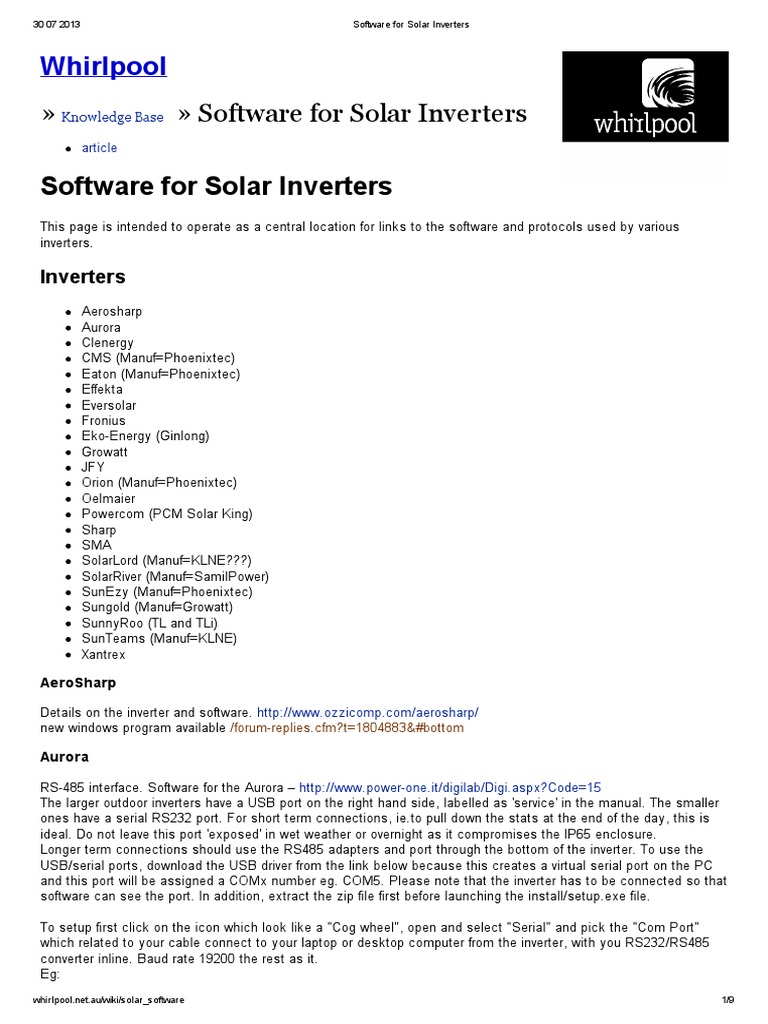 Software For Solar Inverters | PDF | Microsoft Windows | File Transfer ...
