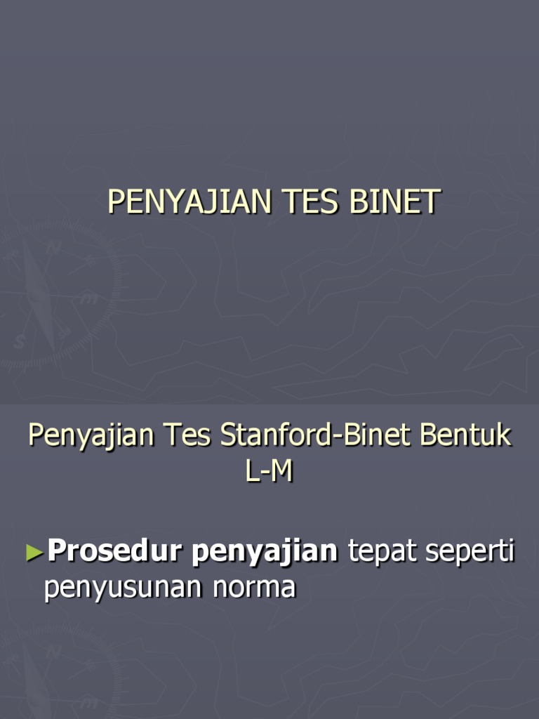 Administrasi Tes Binet | PDF | Karier & Perkembangan