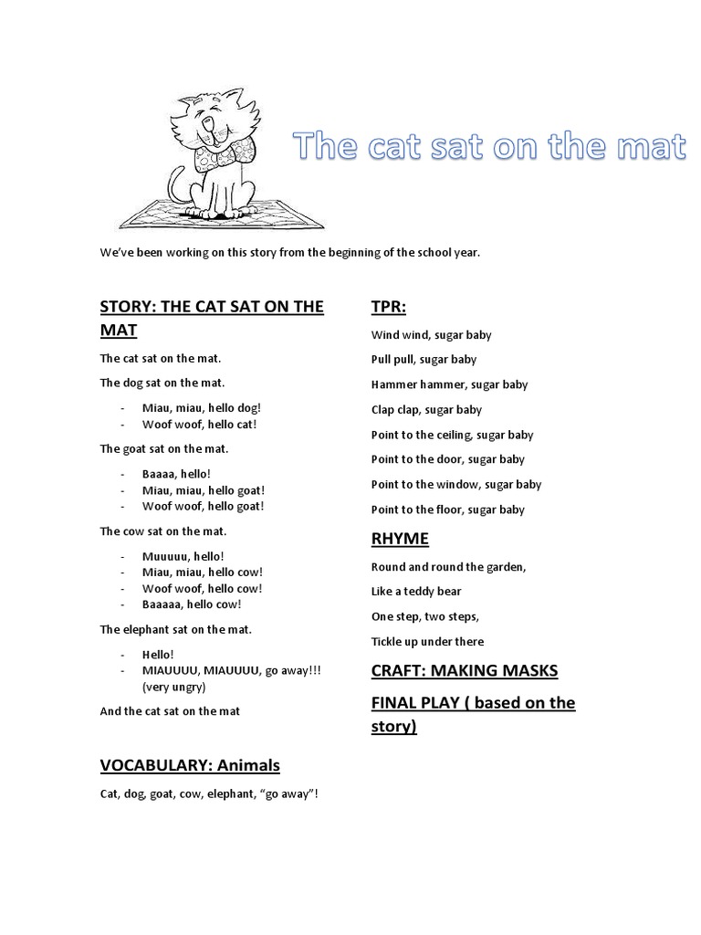 "The Cat Sat on the Mat: A Play" | PDF | Language Arts & Discipline | Art