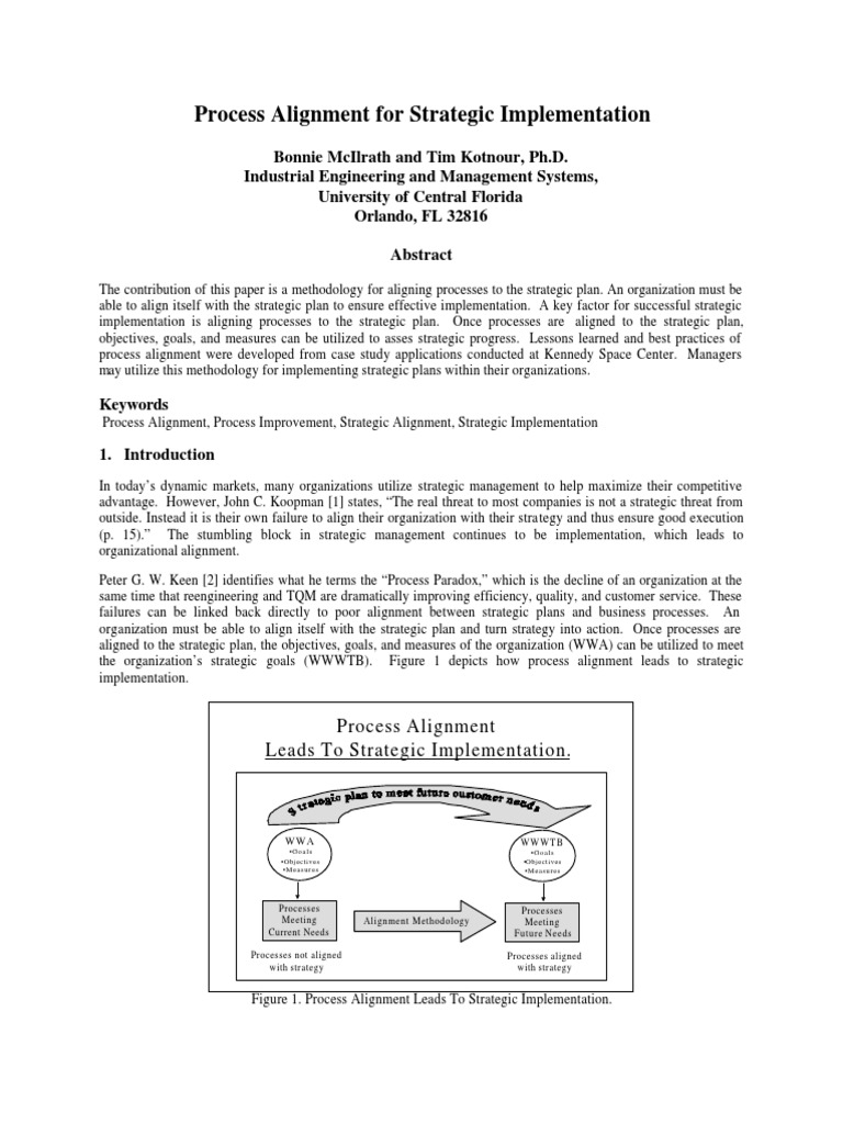 Internal External Alignment | PDF | Strategic Management | Business Process