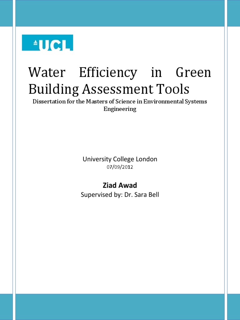 Water Efficiency in Green Building Assessment Tools | PDF | Green ...