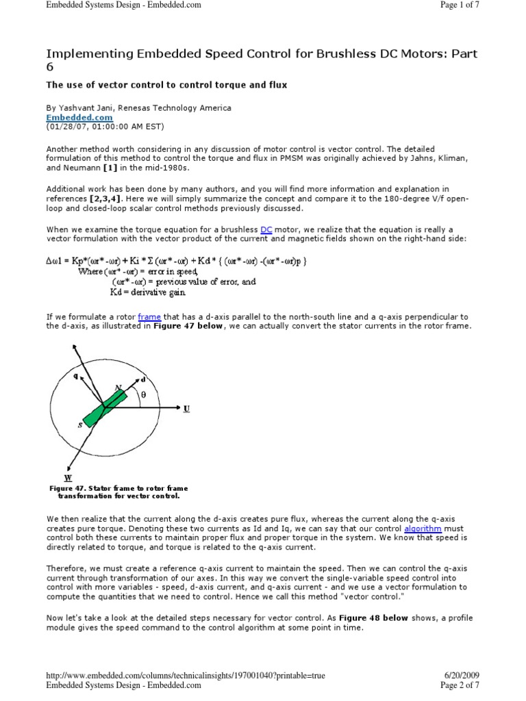 Implementing Embedded Speed Control For Brushless DC Motors Part 6 ...