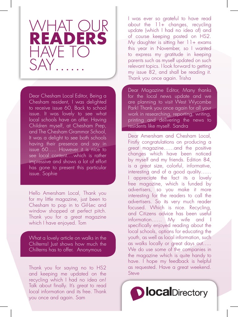 Readers: What Our Have To SAY | PDF