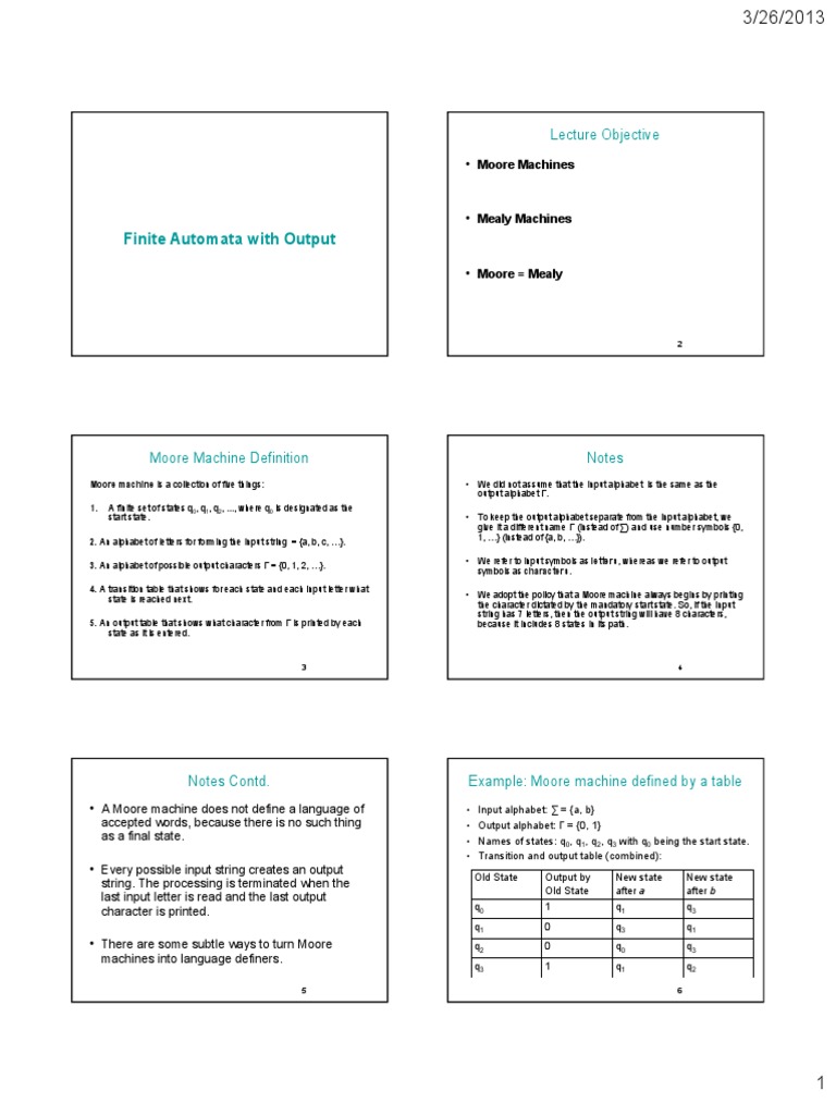 TOC Lecture 3 Dated 21-March-2013 | PDF | String (Computer Science) | Formalism (Deductive)