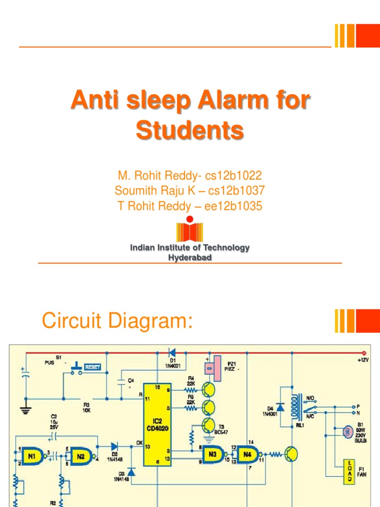 Anti Sleep Alarm Circuit for Students | PDF | Electronic Circuits ...