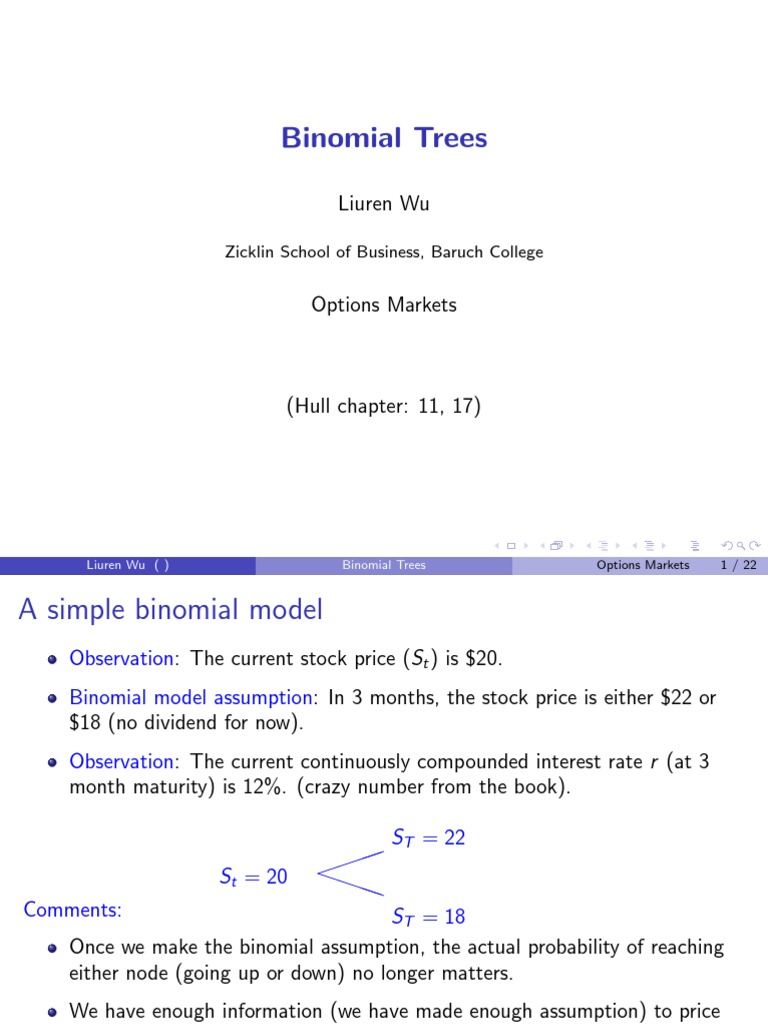 Pricing Options Using Binomial Trees | PDF | Option (Finance) | Volatility (Finance)