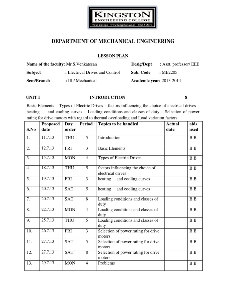 EDC Lesson Plan | PDF | Power Inverter | Rectifier