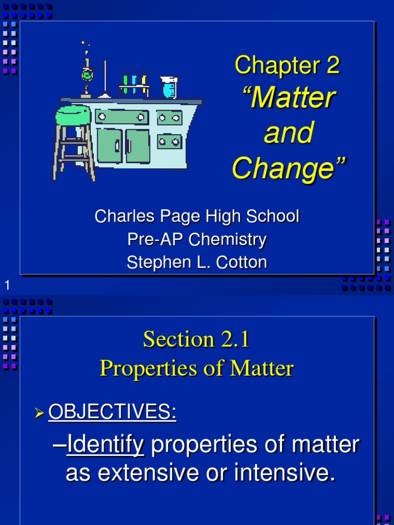 Chapter 2 Matter and Change | PDF | Chemical Compounds | Chemical Elements