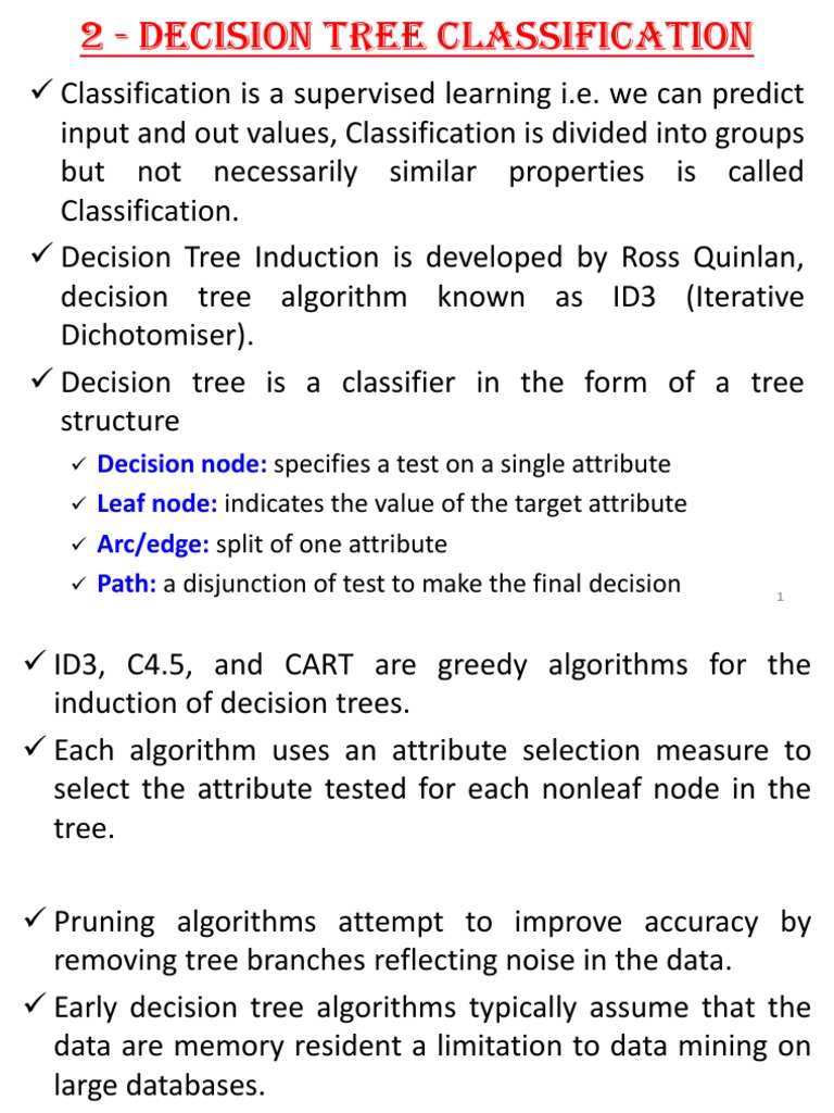 2 - Decision Tree | PDF | Statistical Classification | Applied Mathematics