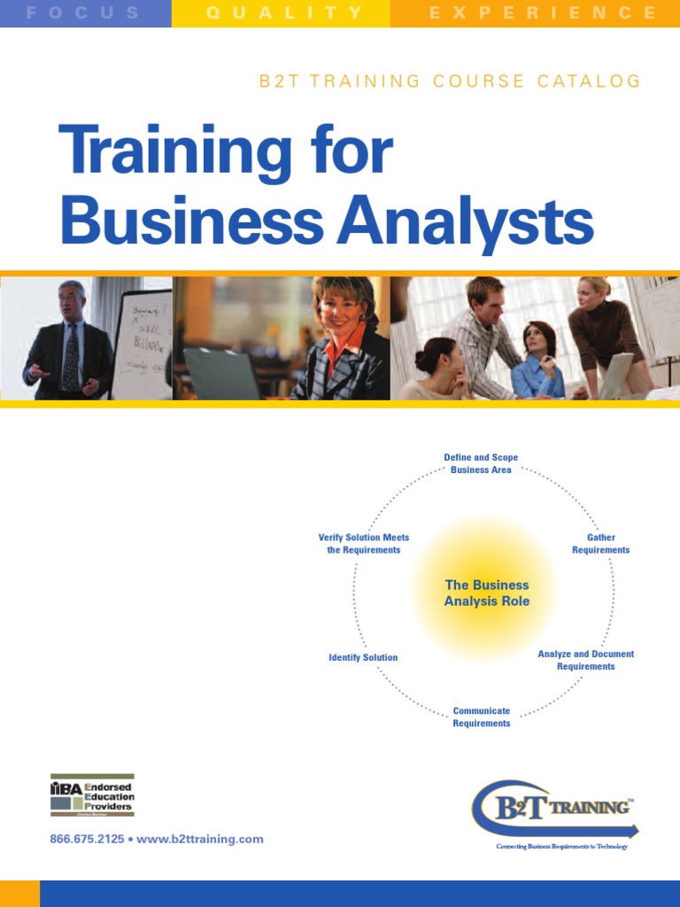 Training For Business Analysts: B2T Training Course Catalog | Download ...