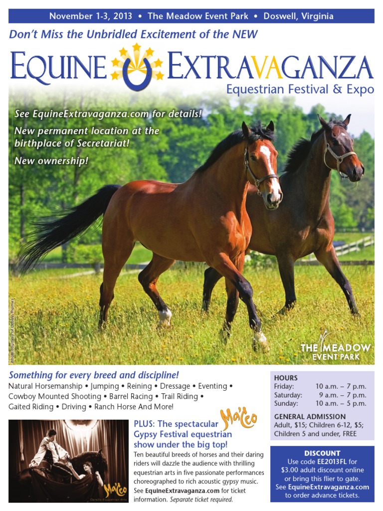 Equine Extravaganza 2013 Show Flyer | PDF | Horses | Equestrianism