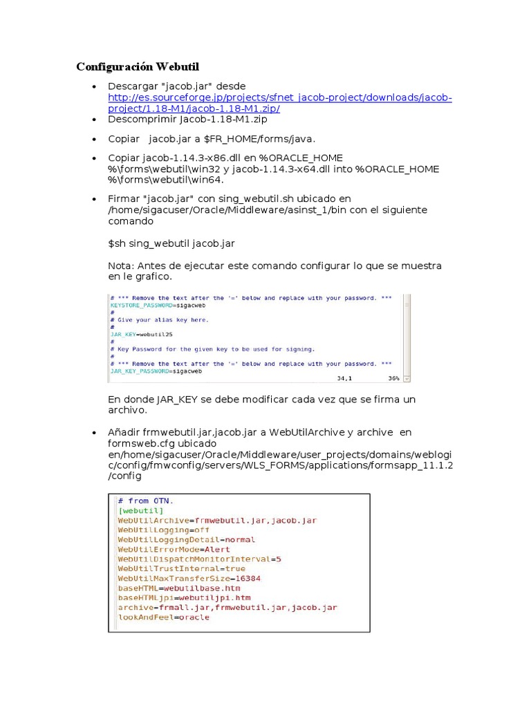 Configuracion de Webutil | PDF