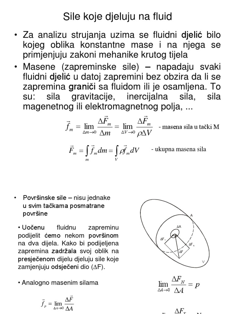 Mehanika Fluida I-Predavanje 2 | PDF