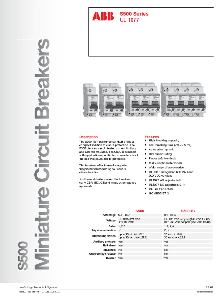 Abb S500-K | PDF | Electrical Engineering | Power Engineering