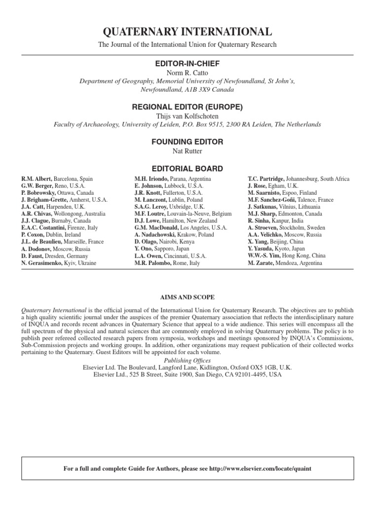 2010 Quaternary-International | PDF | Quaternary | The United States