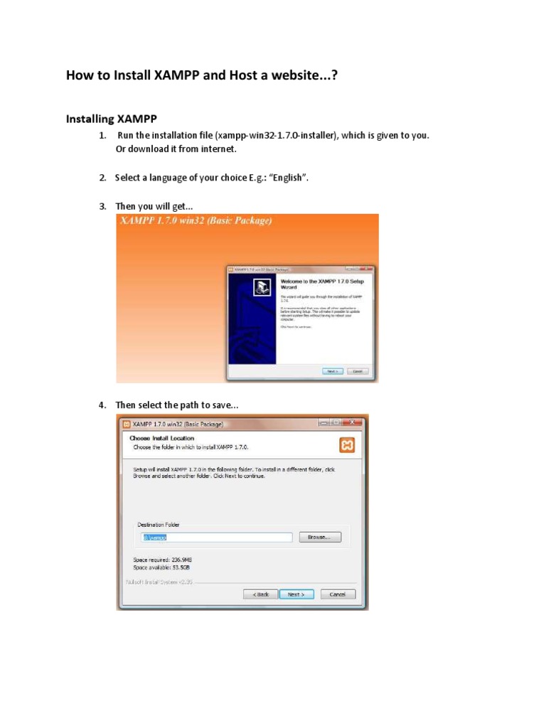 How To Install XAMPP and Host A Website | PDF | Hypertext Transfer ...