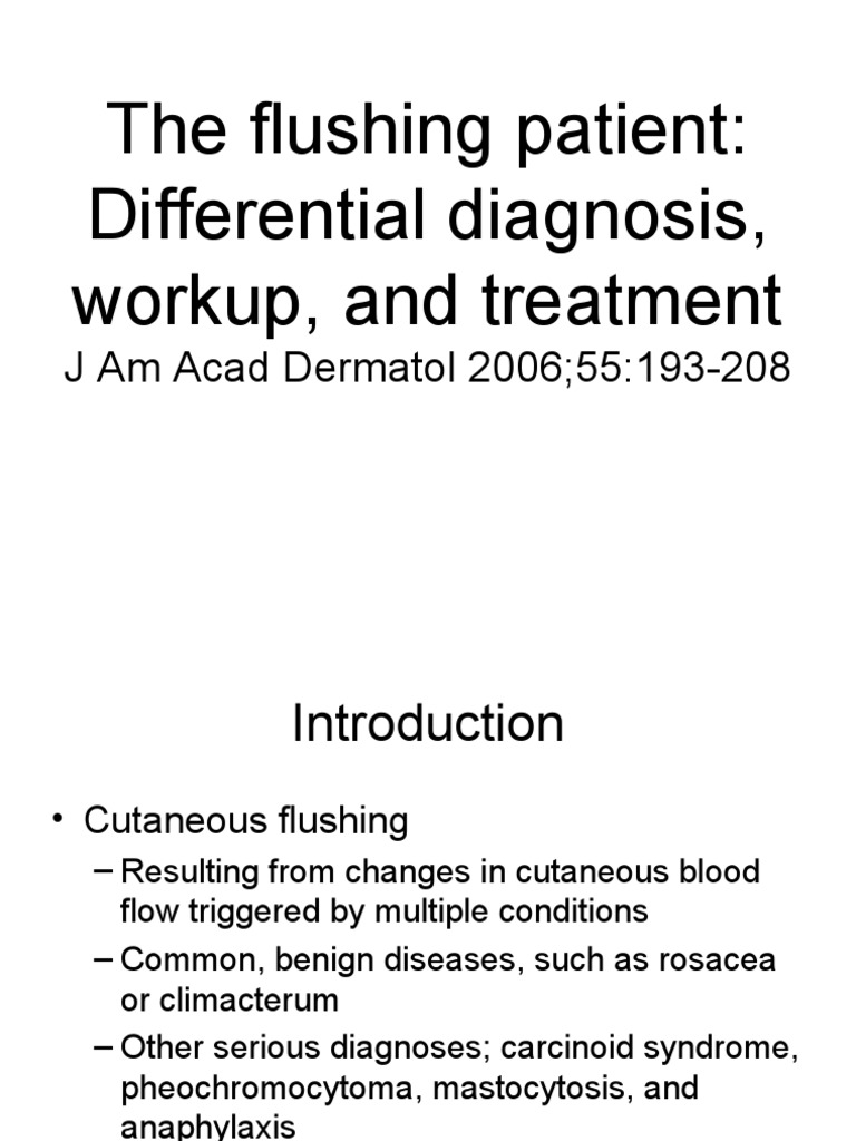 The Flushing Patient | Download Free PDF | Medical Specialties ...