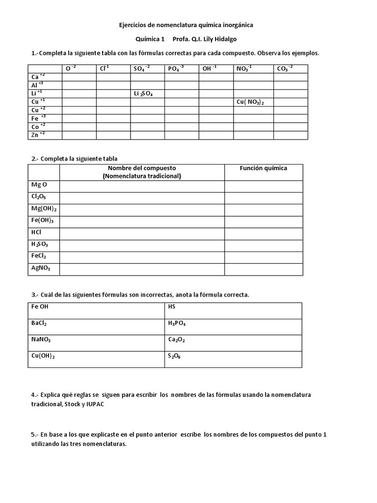 Nomenclatura Quimica