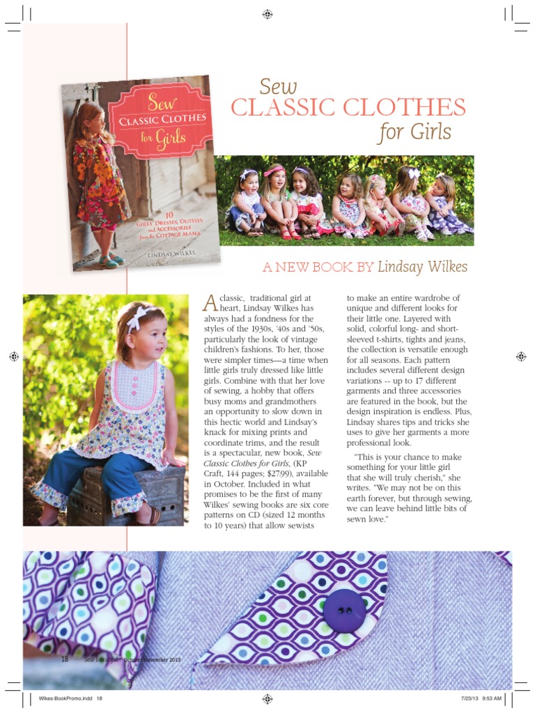 Sew Classic Clothes for Girls Guide | PDF