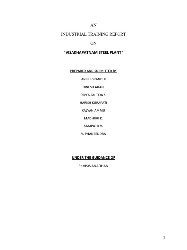 Steel Plant Report | PDF | Belt (Mechanical) | Industries