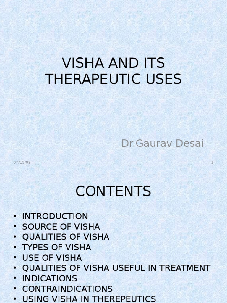 Visha and Its Therapeutic Imp | PDF | Botulinum Toxin | Poison