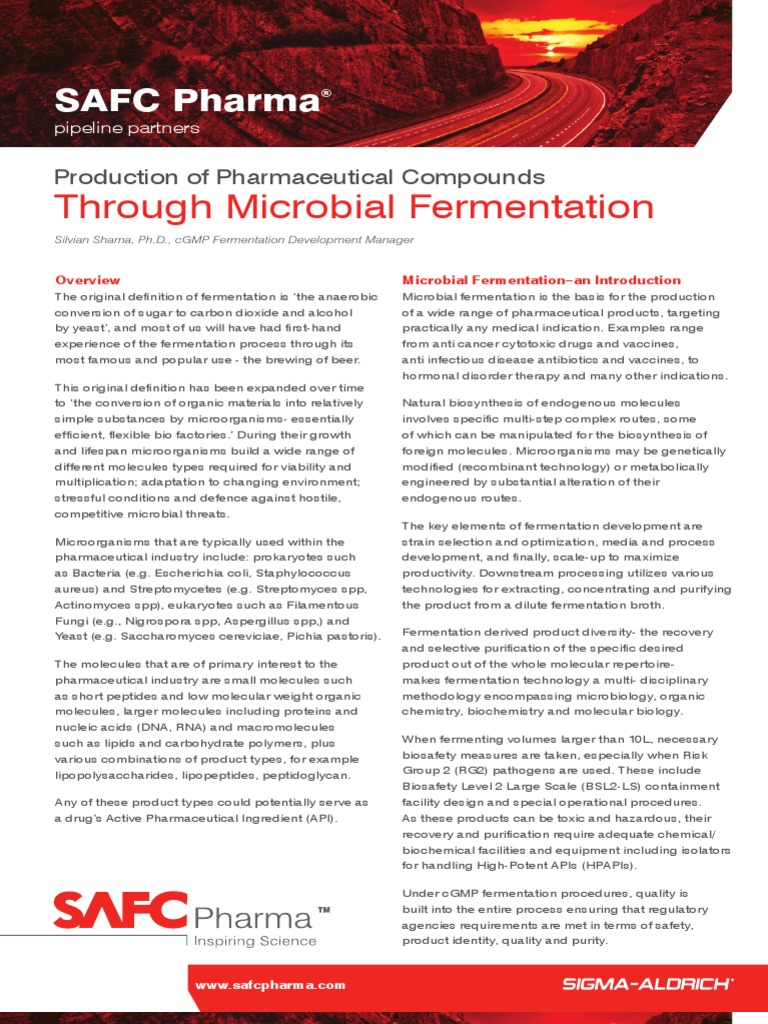 Production of Pharmaceutical Compounds Through Microbial Fermentation ...