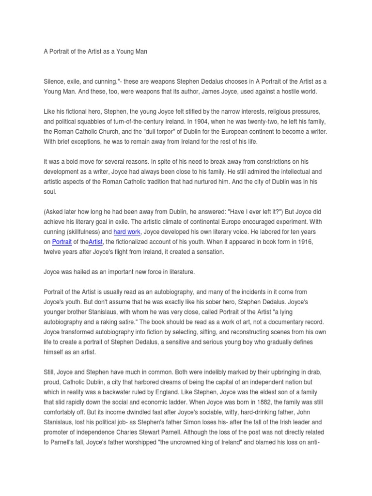 A Portrait of The Artist As A Young Man | PDF