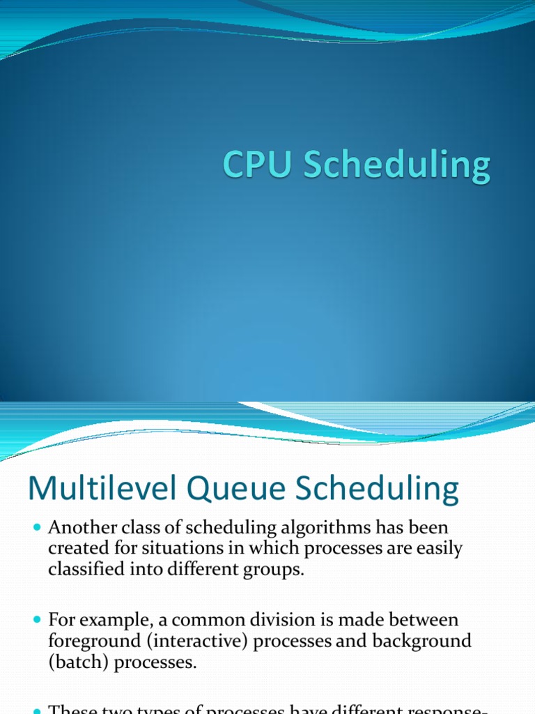 Multilevel Queues | PDF | Scheduling (Computing) | Operations Research