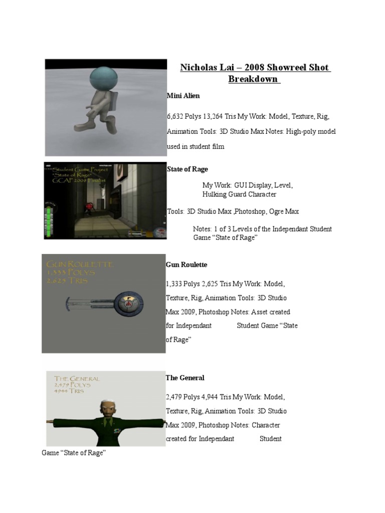 Shot Breakdown | PDF