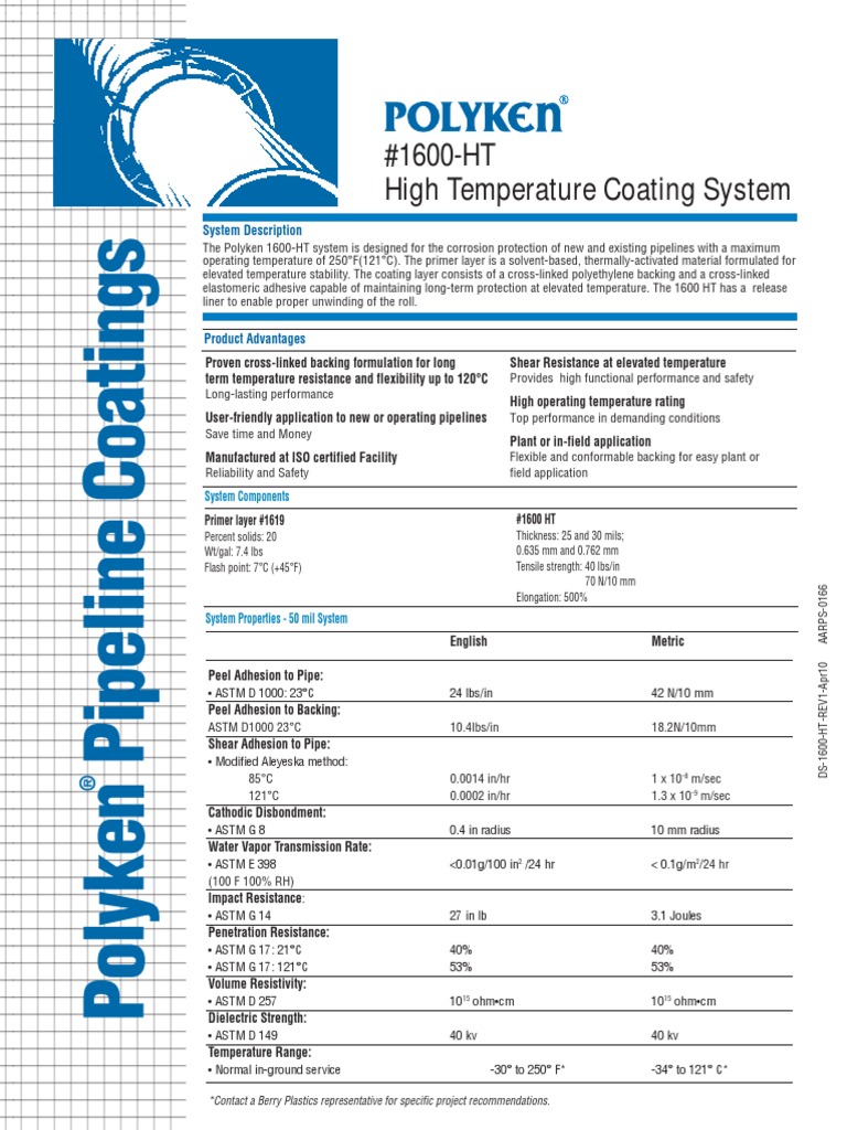 Polyken 1600 High Temp | PDF | Building Engineering | Industries